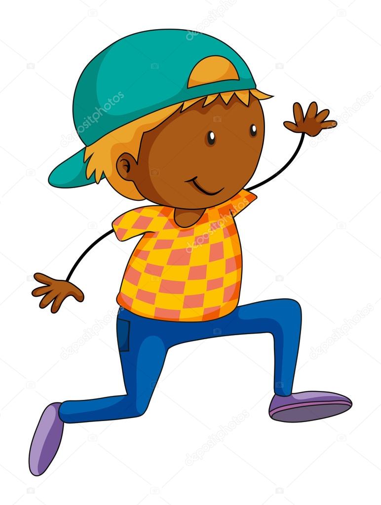 Chico haciendo hip hop bailando Vector de stock #85083070 de ...