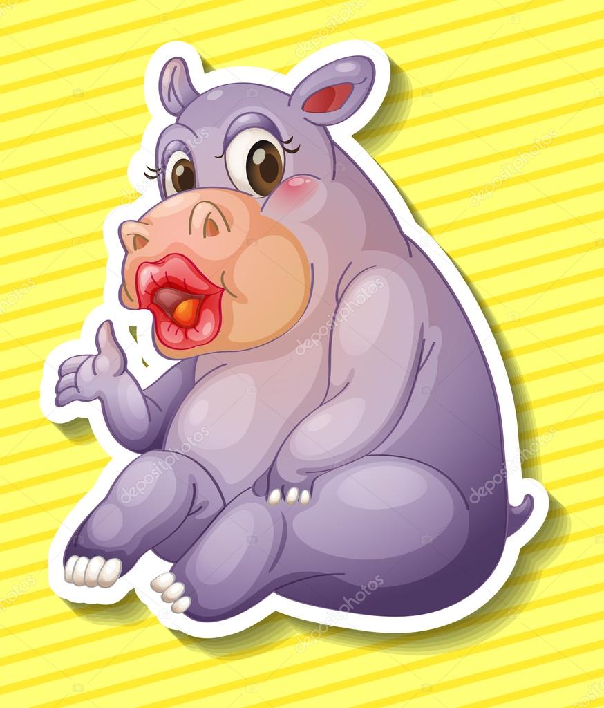 Hippo wearing make up Stock Vector Image by ©interactimages #86218068