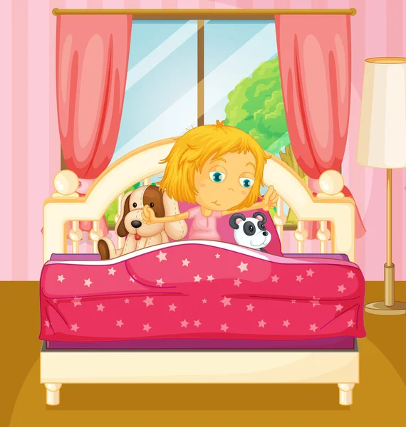 Niña levantandose imágenes de stock de arte vectorial | Depositphotos