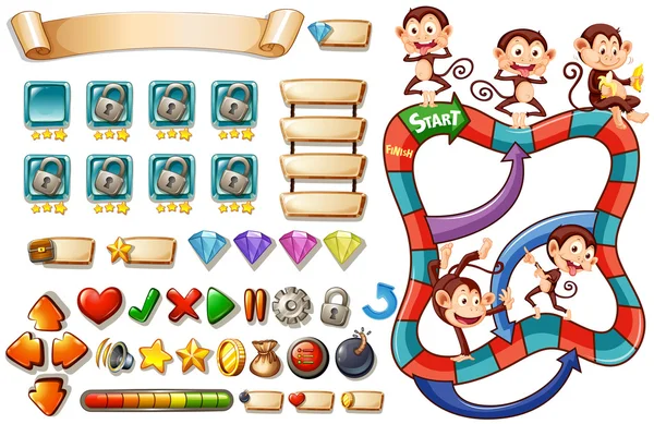 Border template with different toys in background Stock Vector by ...