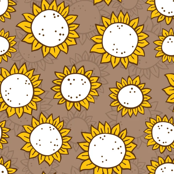 Hand drawn sunflower pattern. Stock Vector Image by ©boyusya #54574805
