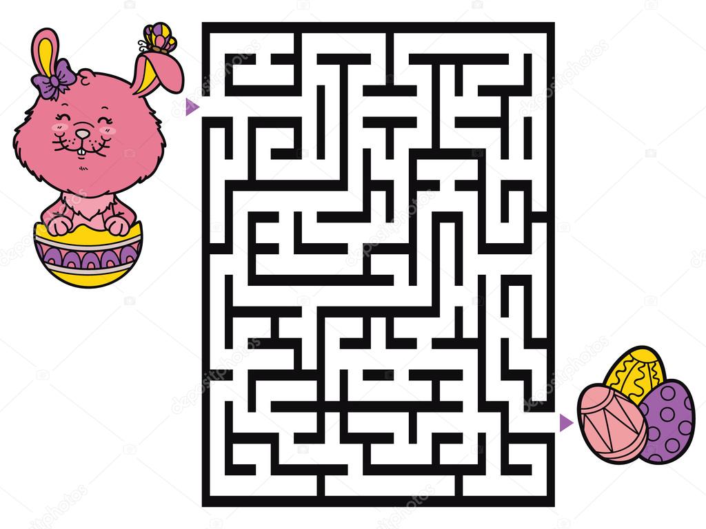 Easter bunny game. Stock Illustration by ©boyusya #67951433