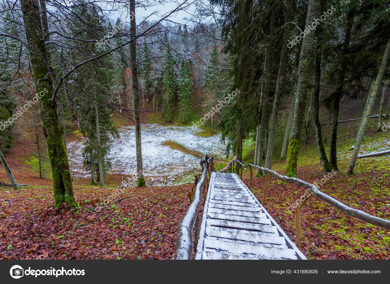 Velnio duobe or the Devils Pit, unusual geological phenomenon, an ...