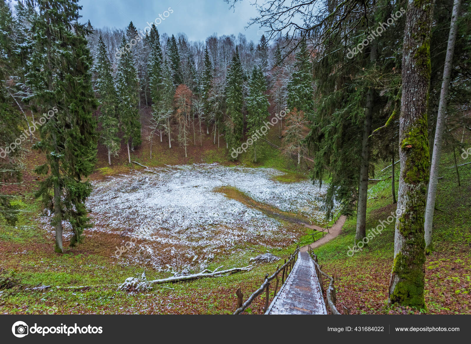 Velnio duobe or the Devils Pit, unusual geological phenomenon, an ...