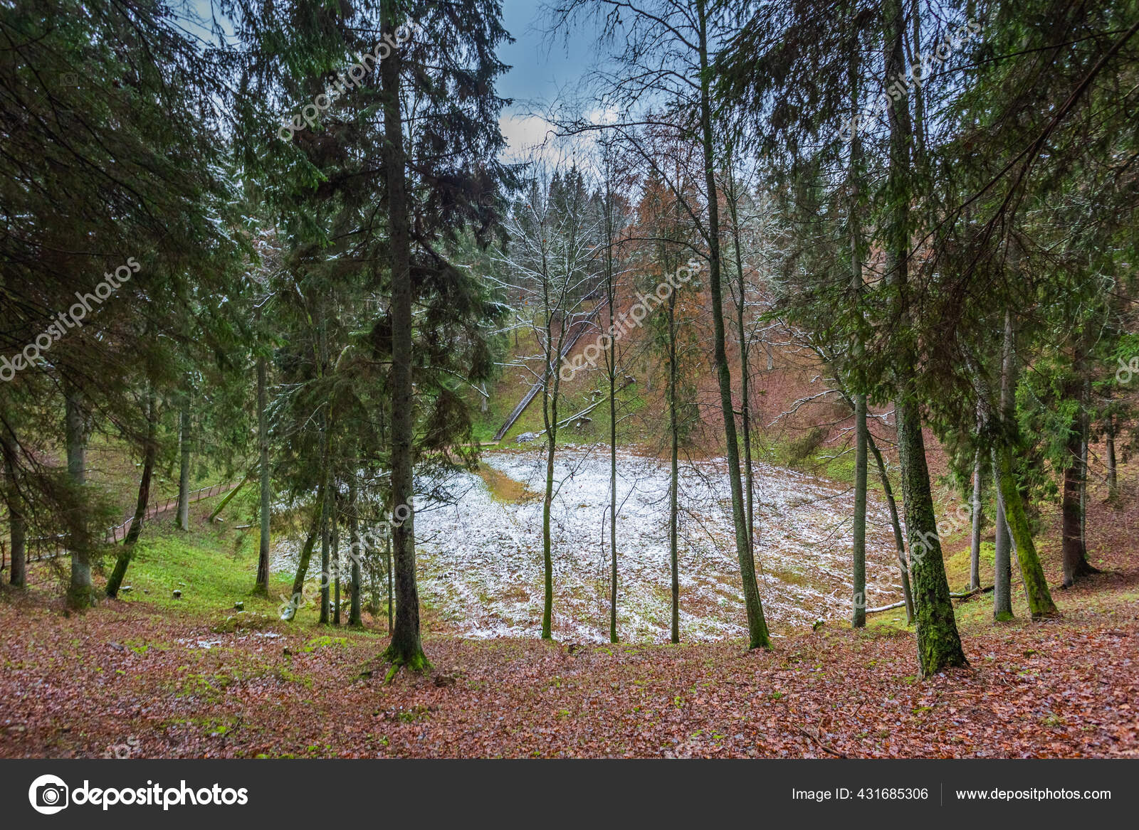 Velnio duobe or the Devils Pit, unusual geological phenomenon, an ...