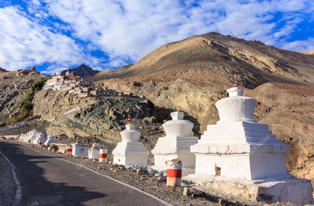 Diskit monastery in Nubra Valley, Ladakh, Jammu and Kashmir, Ind Stock ...