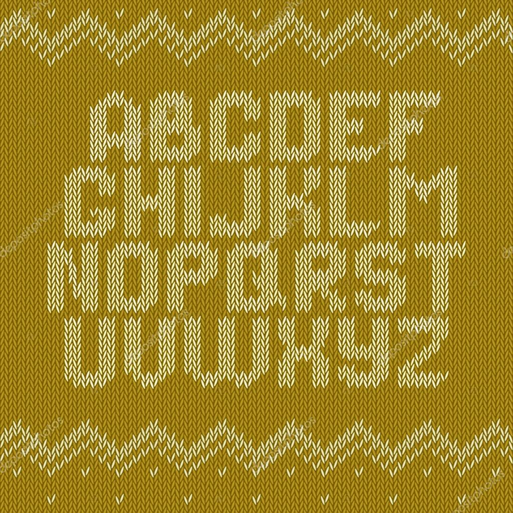 Crochet font knitted ornament Stock Vector Image by ©master-erik #119958856