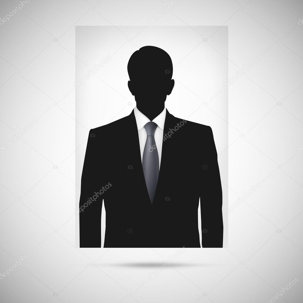 Profile picture whith tie. Unknown person silhouette — Stock Vector ...
