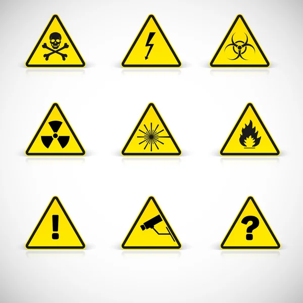 Hazard warning signs Vector Art Stock Images | Depositphotos