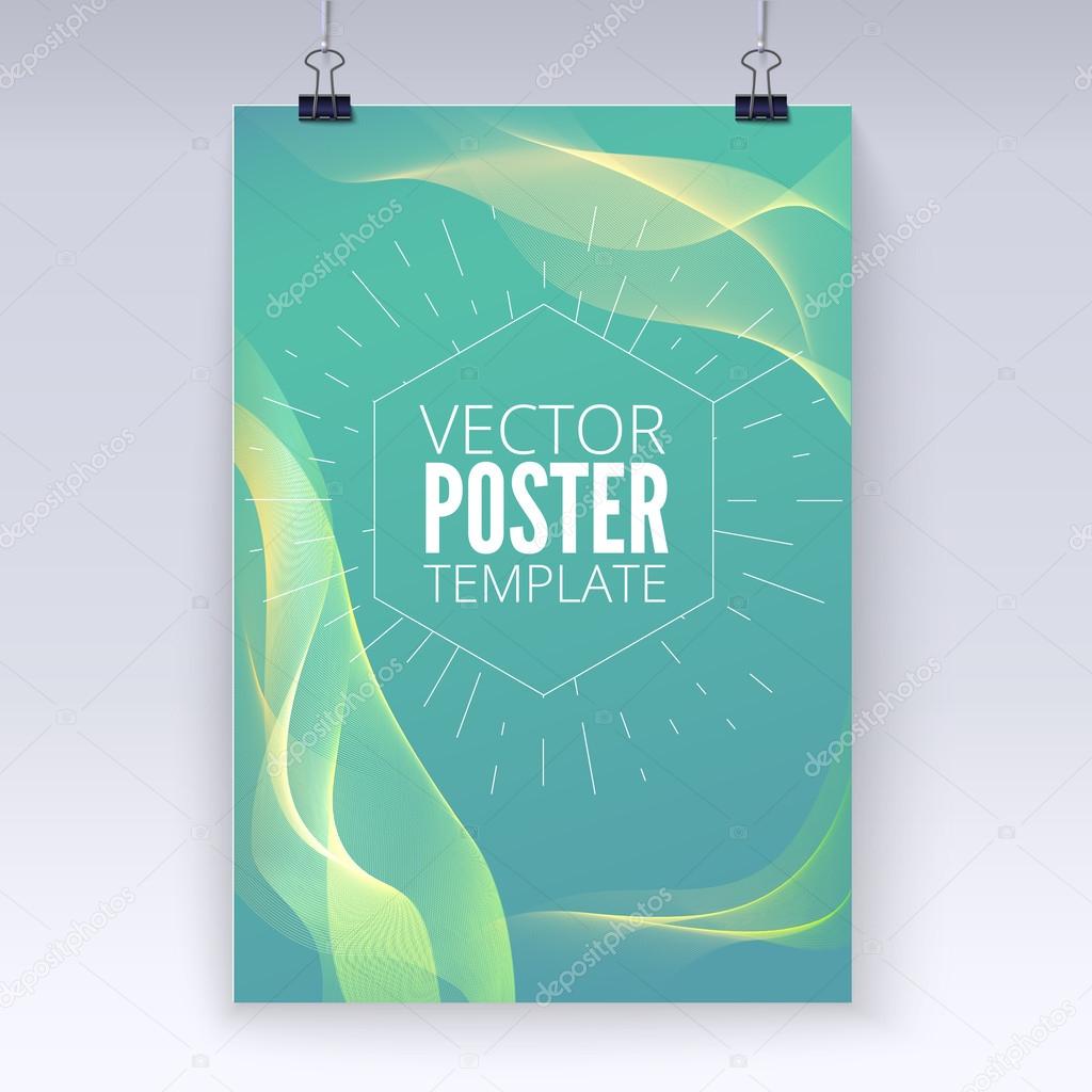 Wavy flowing poster template — Stock Vector © master-erik #90817610