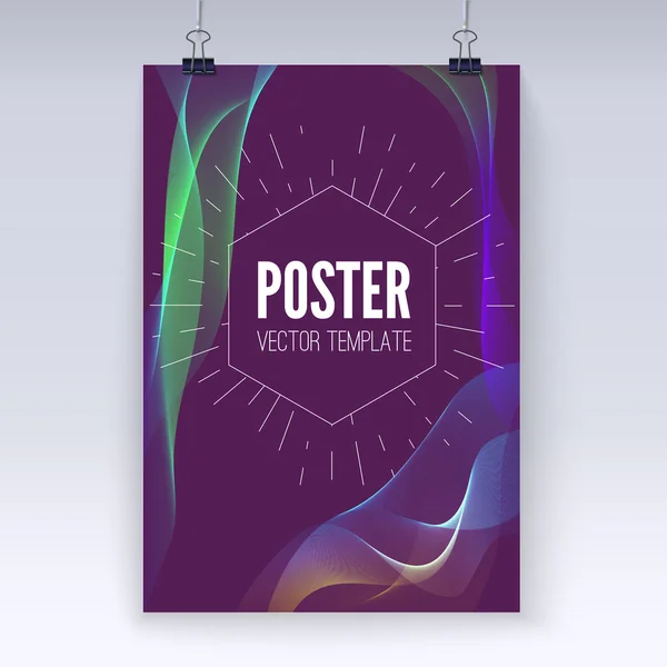 Wavy flowing poster template — Stock Vector © master-erik #90817610