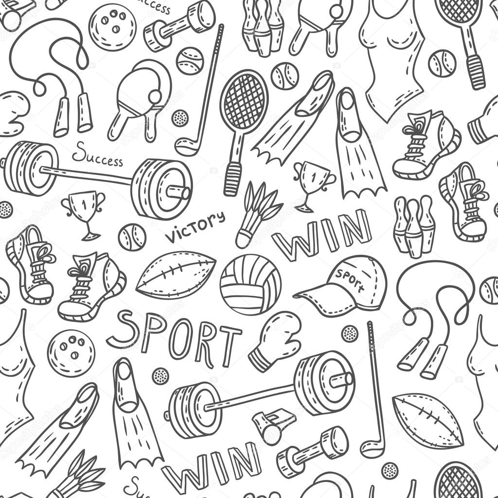 Sport pattern Stock Vector Image by ©mzwonko #83666608