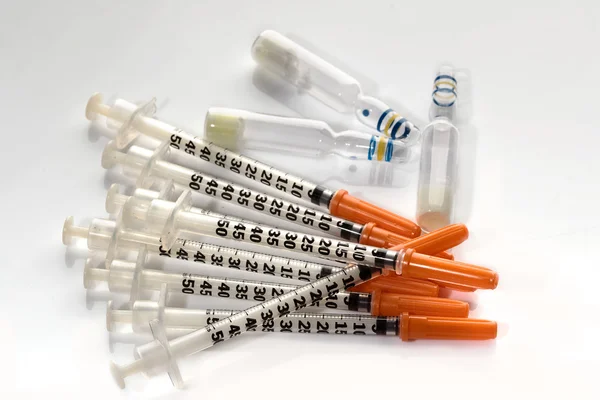 Vials, Injections and Syringe, Selective Focus Stock Photo by ...