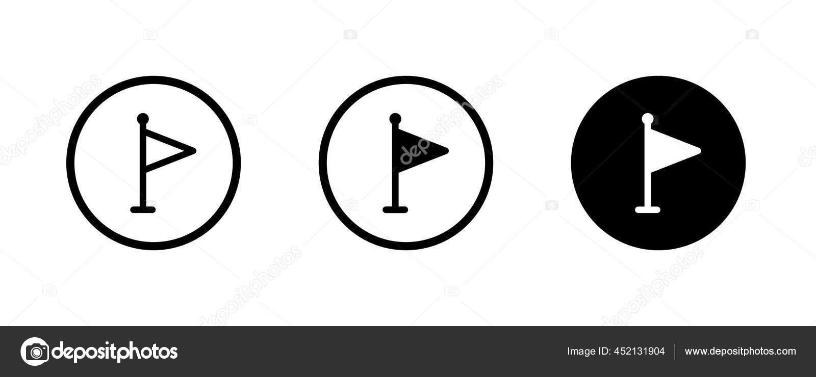 Location Flag Icons Button Vector Sign Symbol Logo Illustration ...
