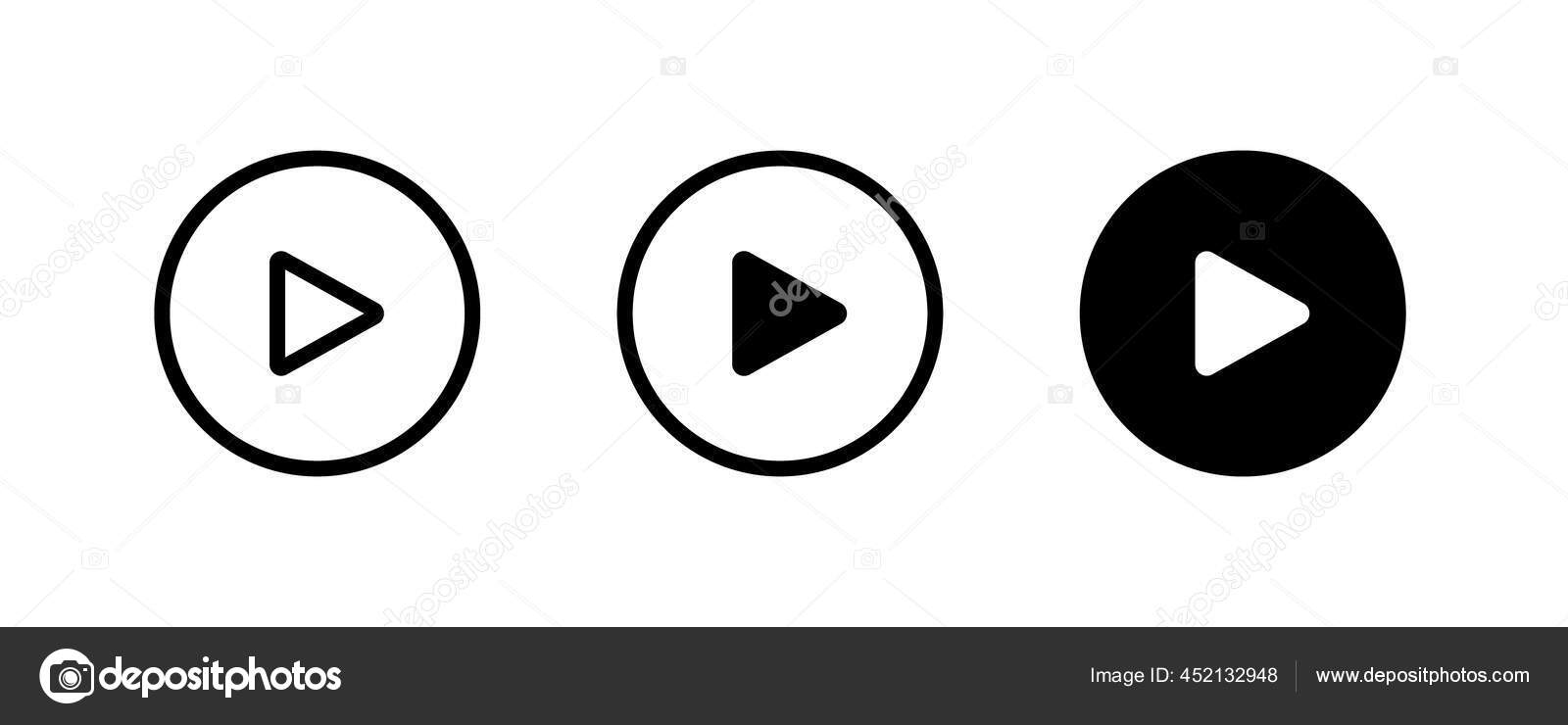 Play Video Icon Set Video Player Button Vector Play Icons Stock Vector ...