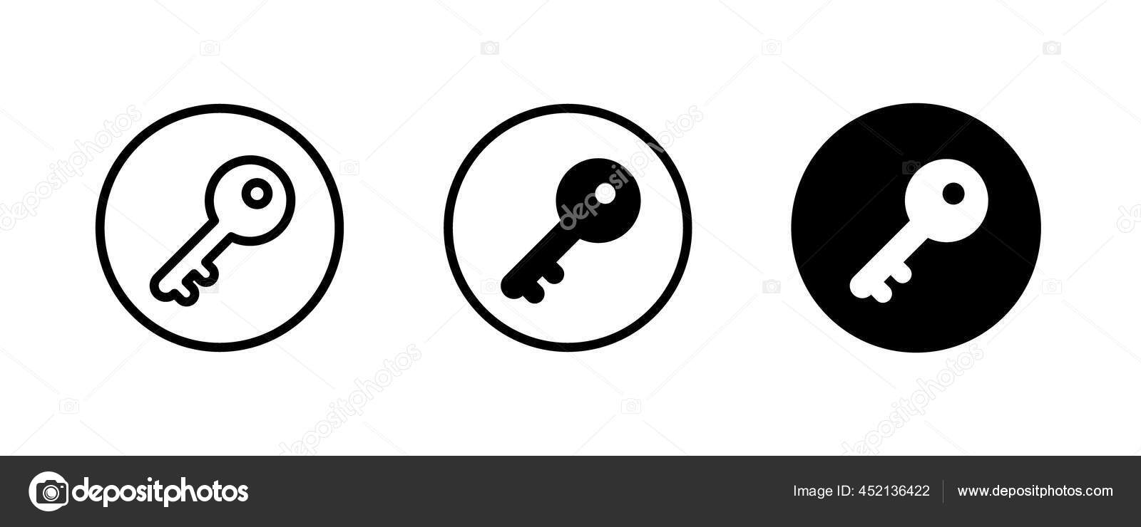 Keys Icon Closing Opening Door Locking Unlocking Door Key Icons Stock ...