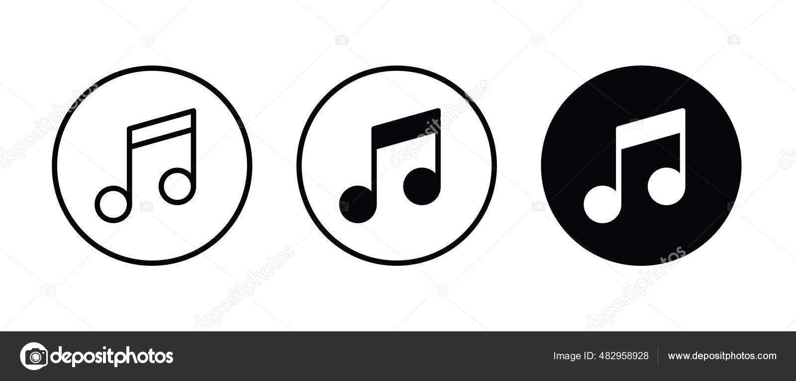 Musical Notation Icon Illustration Music Note Symbol Classic Melody ...