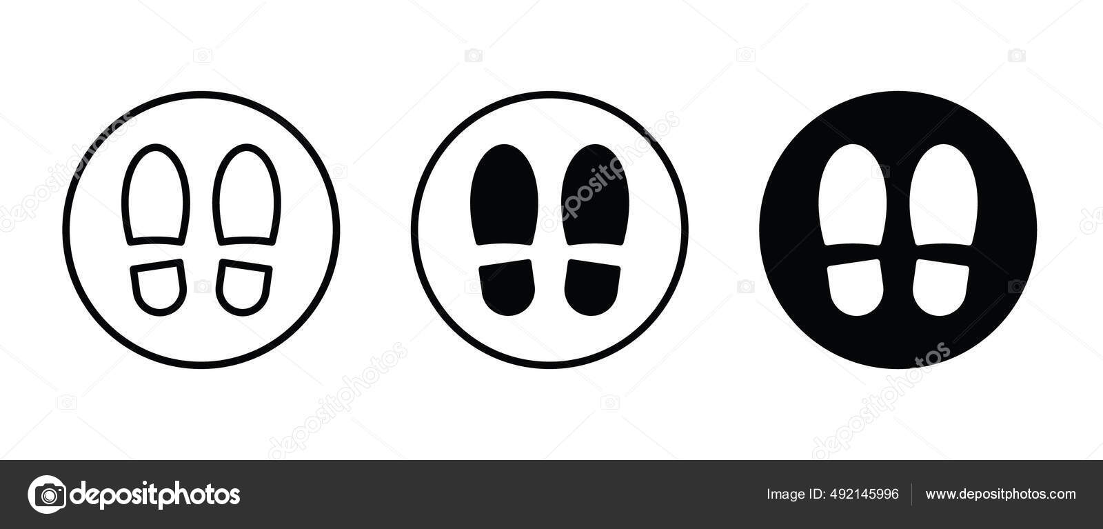 Foot icon, shoe icons button, vector, sign, symbol, logo, illustration ...
