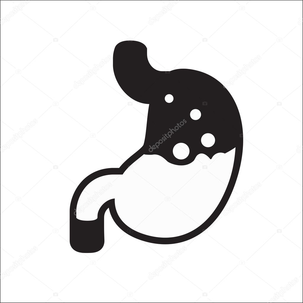 Human Acid stomach vector flat icon. Stock Vector Image by ©godruma ...