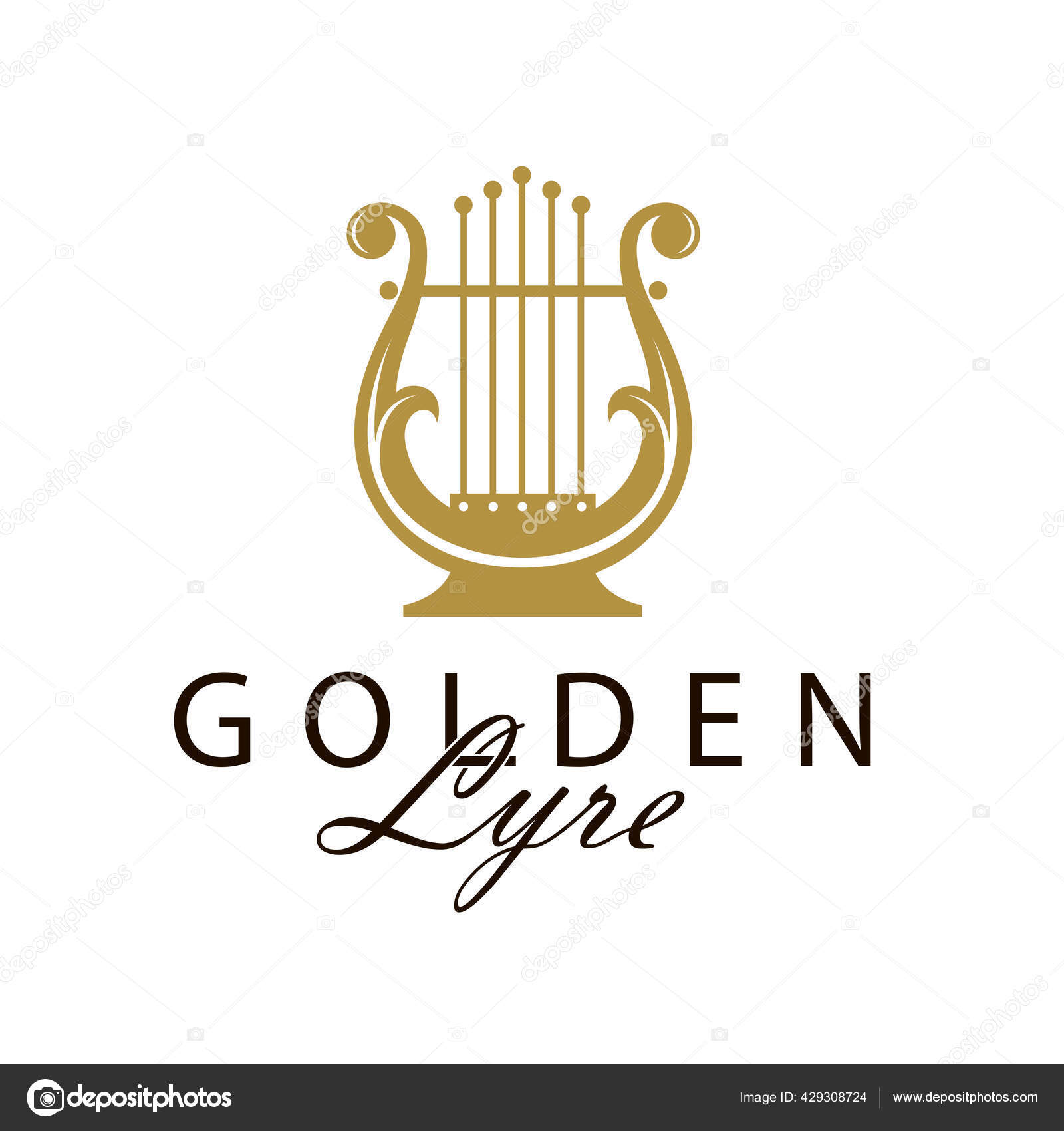 Golden Lyre Instrument