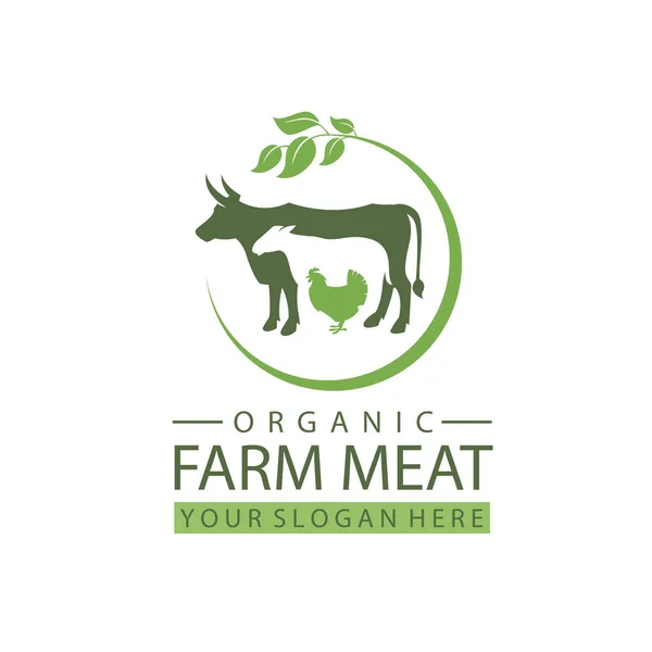 Label Farm Animals Cow Chicken Sheep Isolated White Background Stock ...