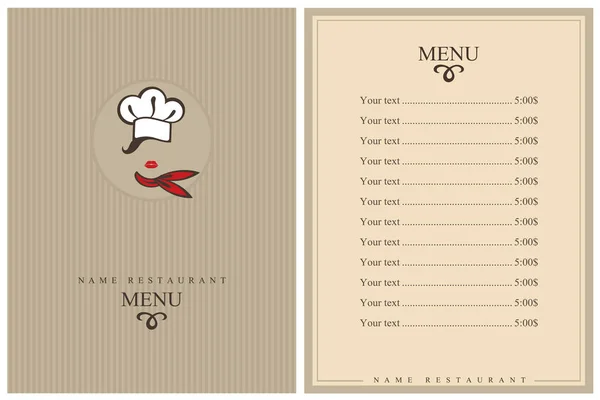 Blank Restaurant Menu Design