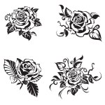 Vector Rose and Floral Icons Stock Vector Image by ©createfirst #5130504