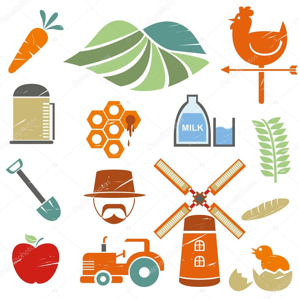 Farm icons set Stock Vector by ©loopang 107188720