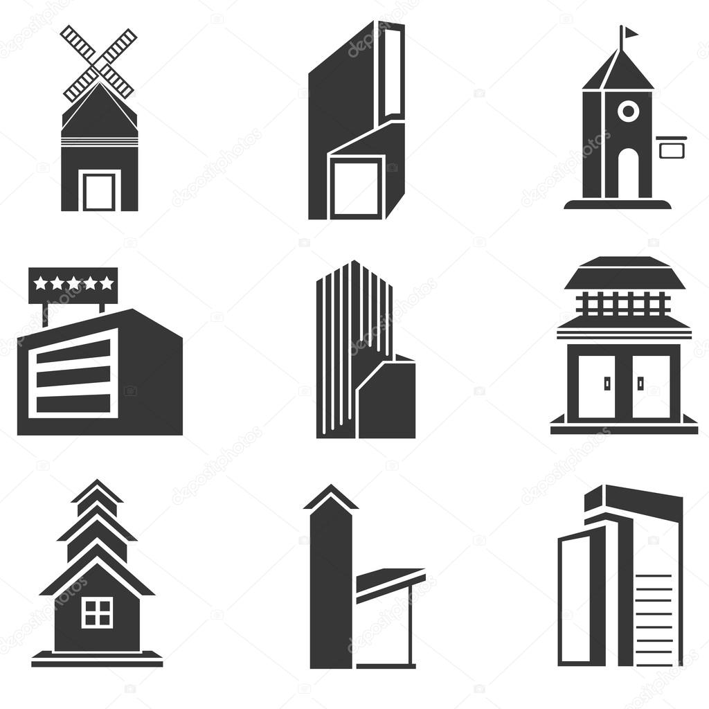 Building icon set Stock Vector Image by ©loopang #107651402