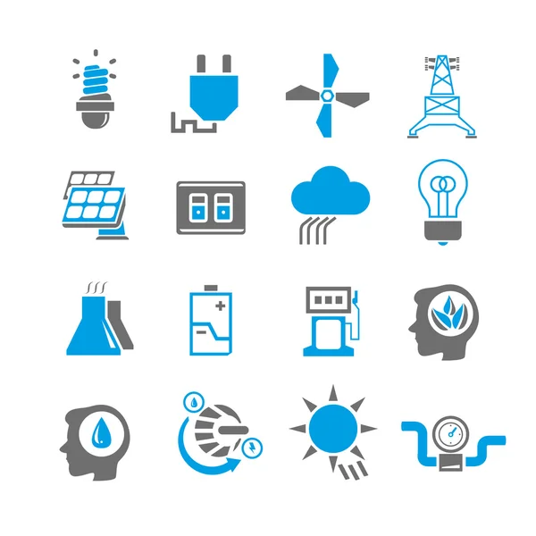 Power and energy production icons Stock Vector Image by ©stoyanh #108344168