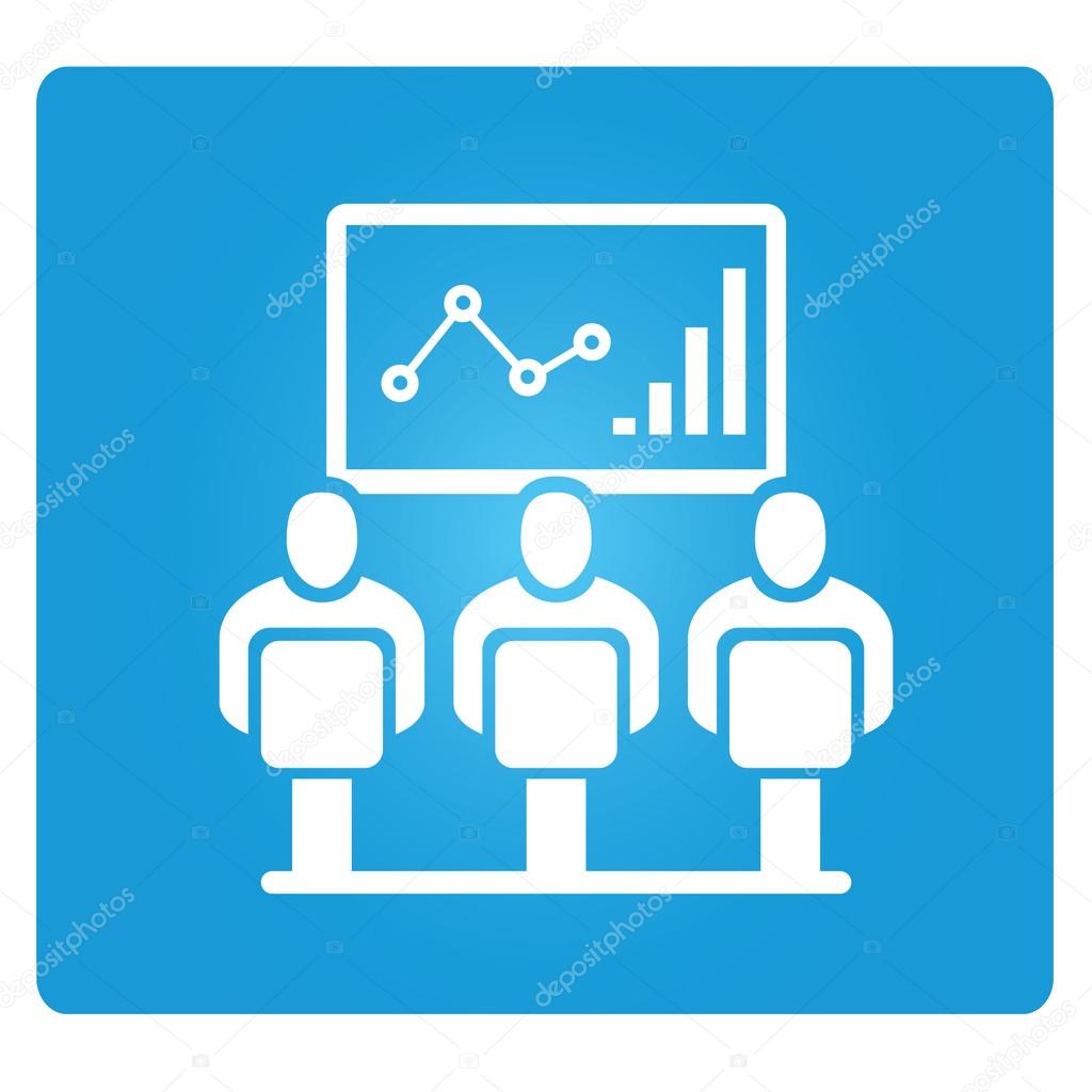 Training symbol in blue button Stock Vector by ©loopang 107679608