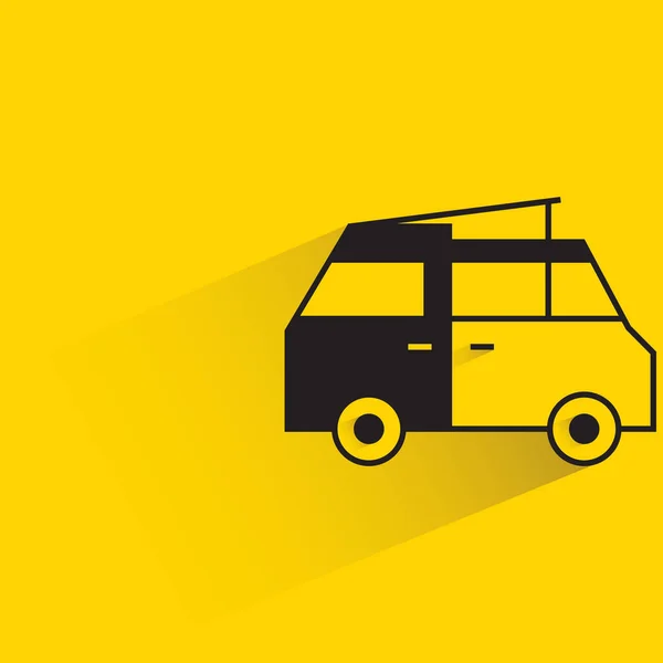 Van Shadow Yellow Background Stock Vector by ©loopang 444538042