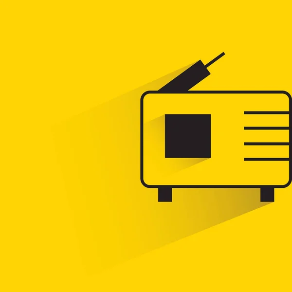 Mailbox Shadow Yellow Background Stock Vector by ©loopang 686778508