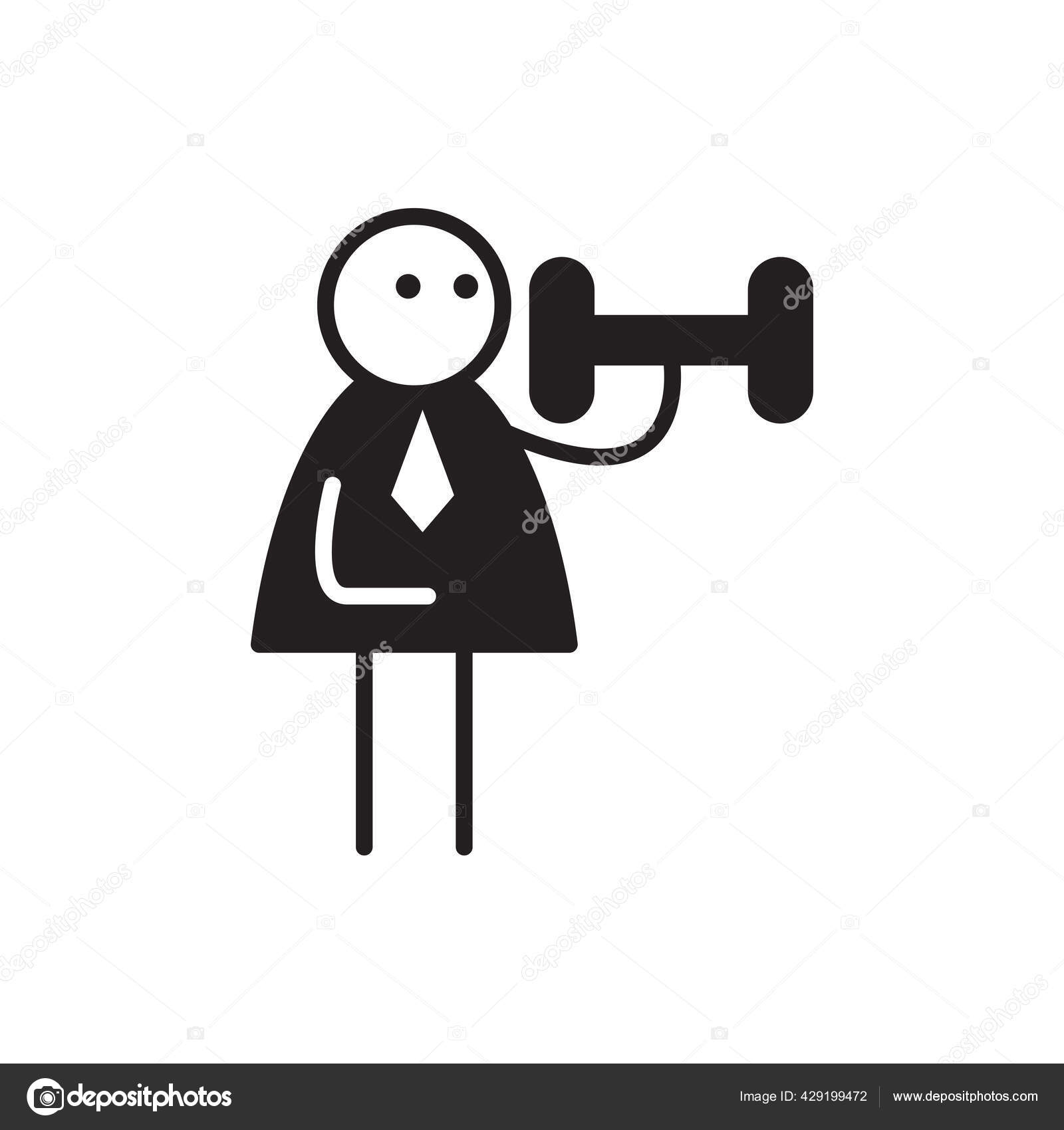 Doodle Character Lifting Dumbbell Vector Stock Vector Image by ©loopang ...