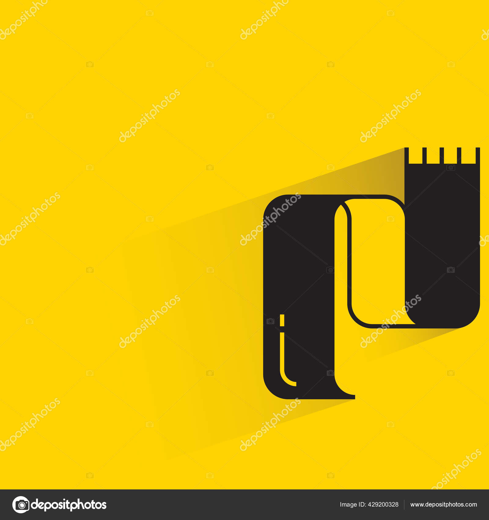 Scarf Drop Shadow Yellow Background Stock Vector Image by ©loopang ...