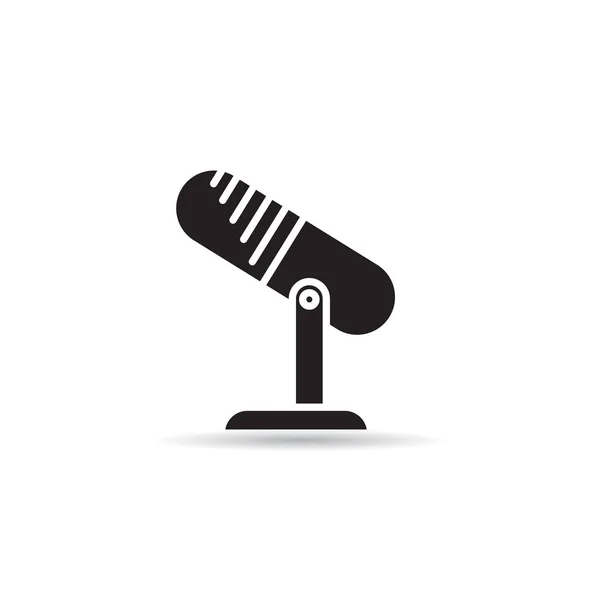 Microphone Icon White Background Stock Vector by ©loopang 439920680