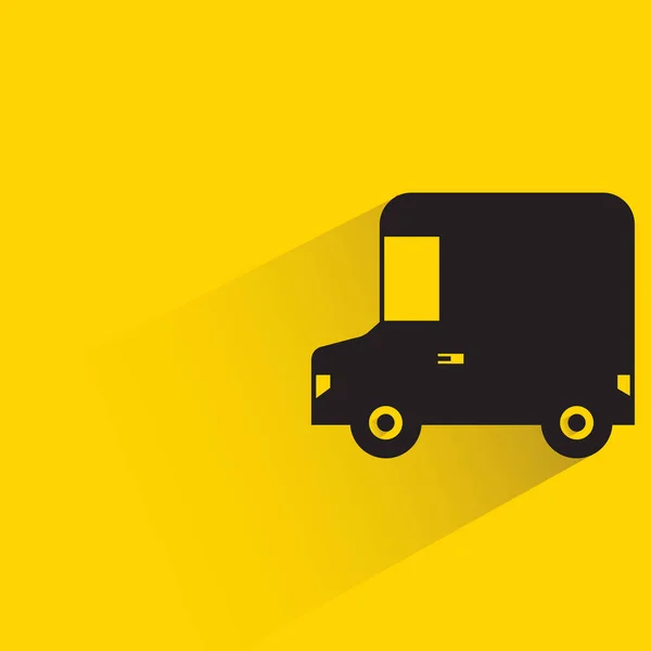 Van Shadow Yellow Background Stock Vector by ©loopang 444538042