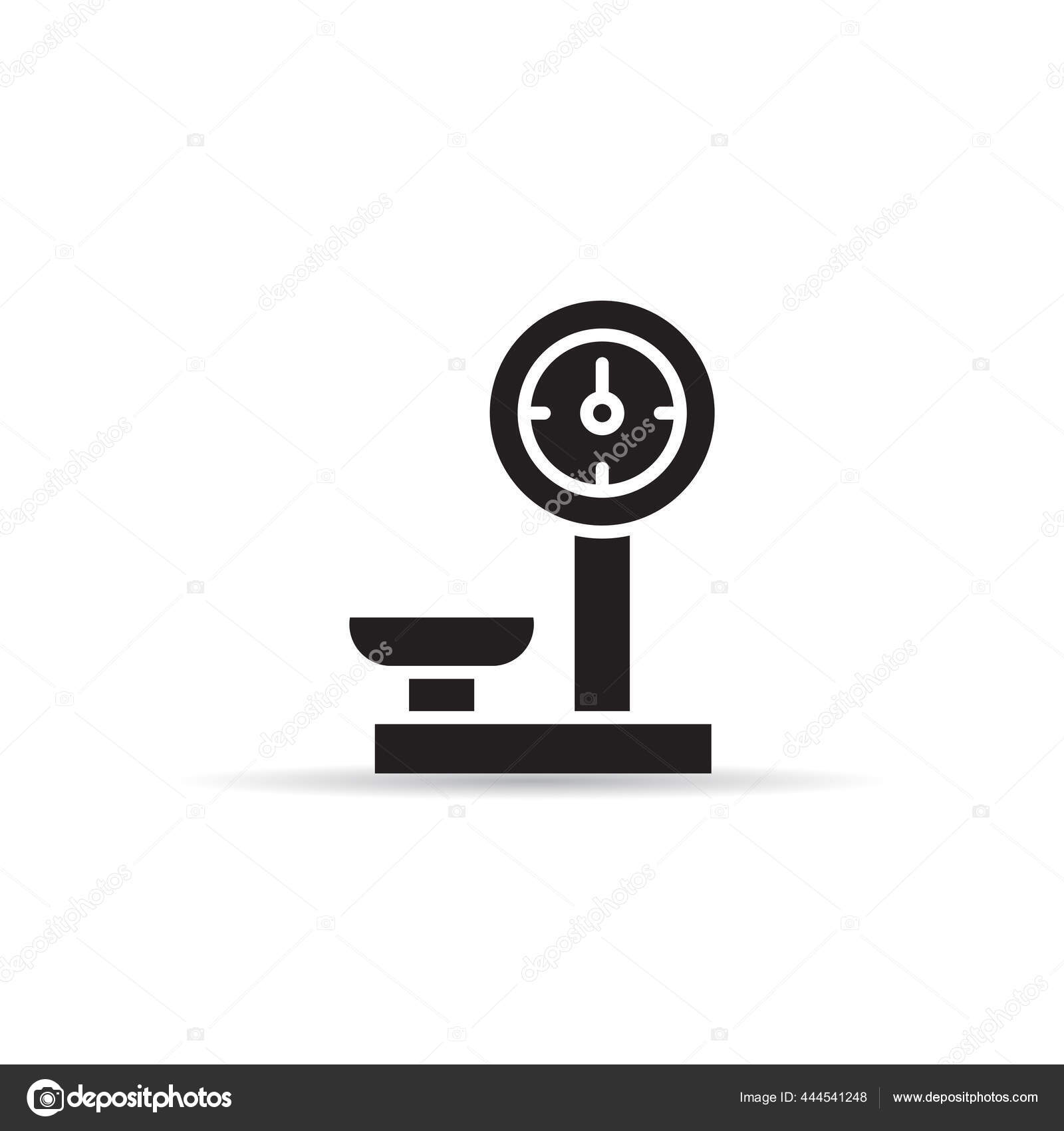 Digital Weight Scale Icon White Background Vector Stock Vector by ...