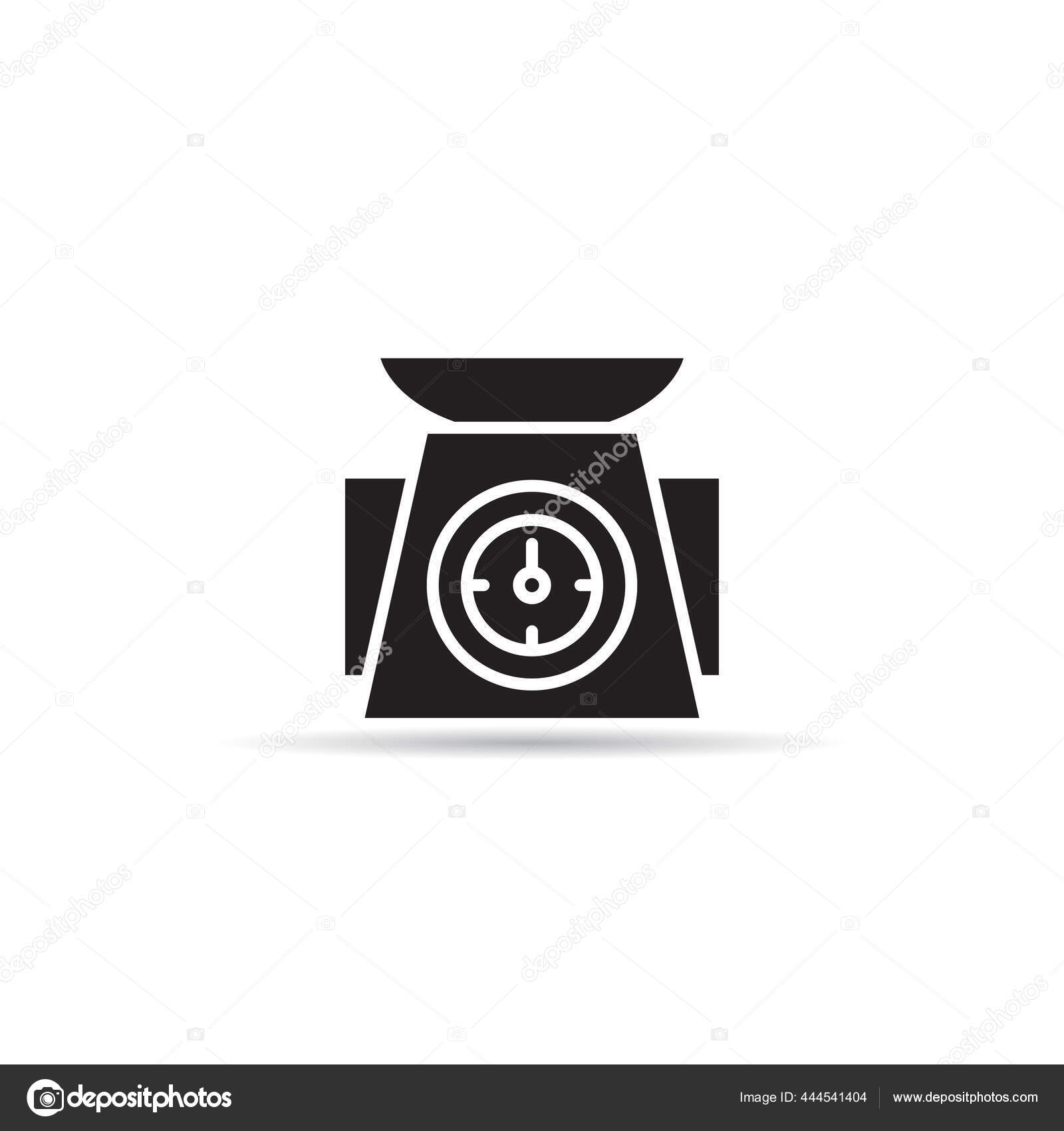 Digital Weight Scale Icon White Background Vector Stock Vector by ...