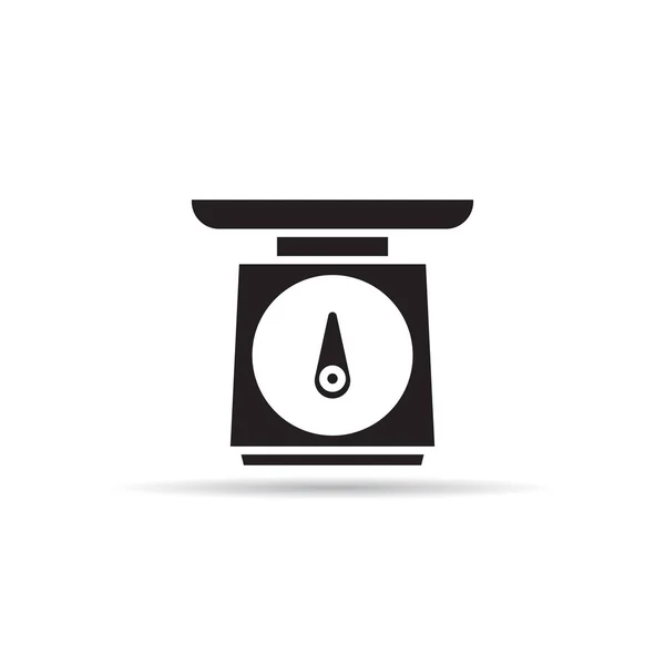 Digital Weight Scale Icon White Background Vector Stock Vector by ...