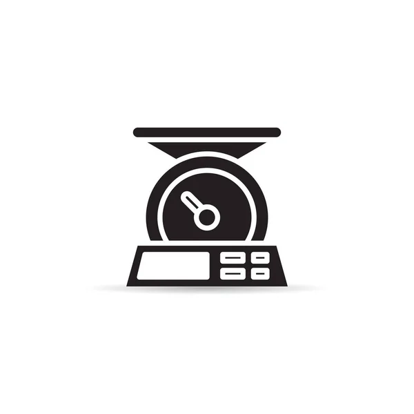 Digital Weight Scale Icon White Background Vector Stock Vector by ...