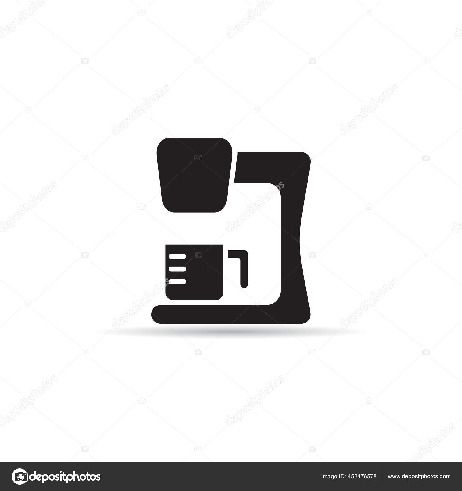Coffee Maker Icon White Background Stock Vector Image by ©loopang ...