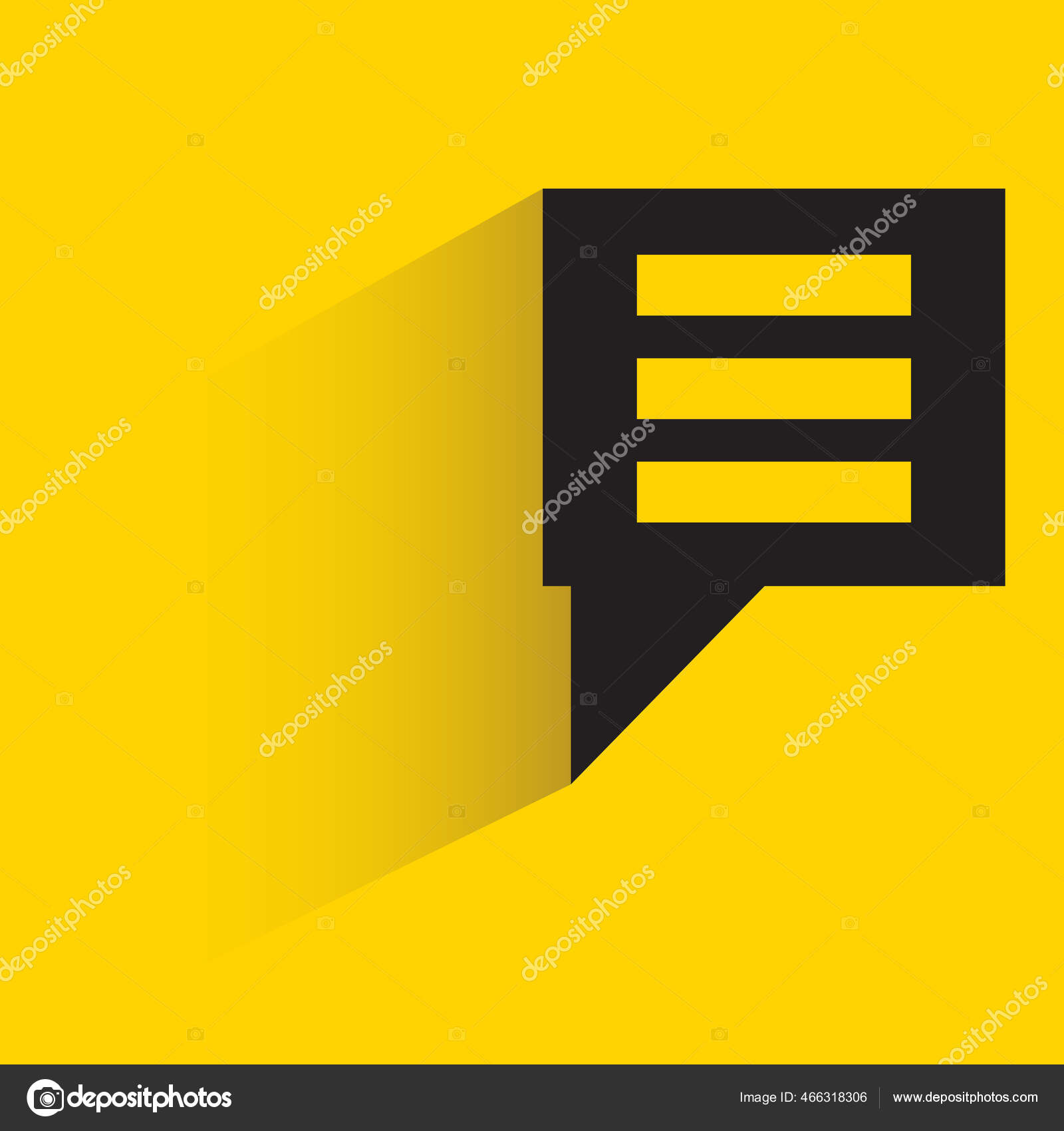 Message Shadow Yellow Background Stock Vector by ©loopang 466318306