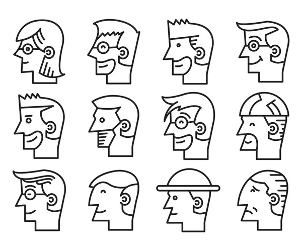 Human Face Side View Profile Avatars Vector Stock Vector by ©loopang ...