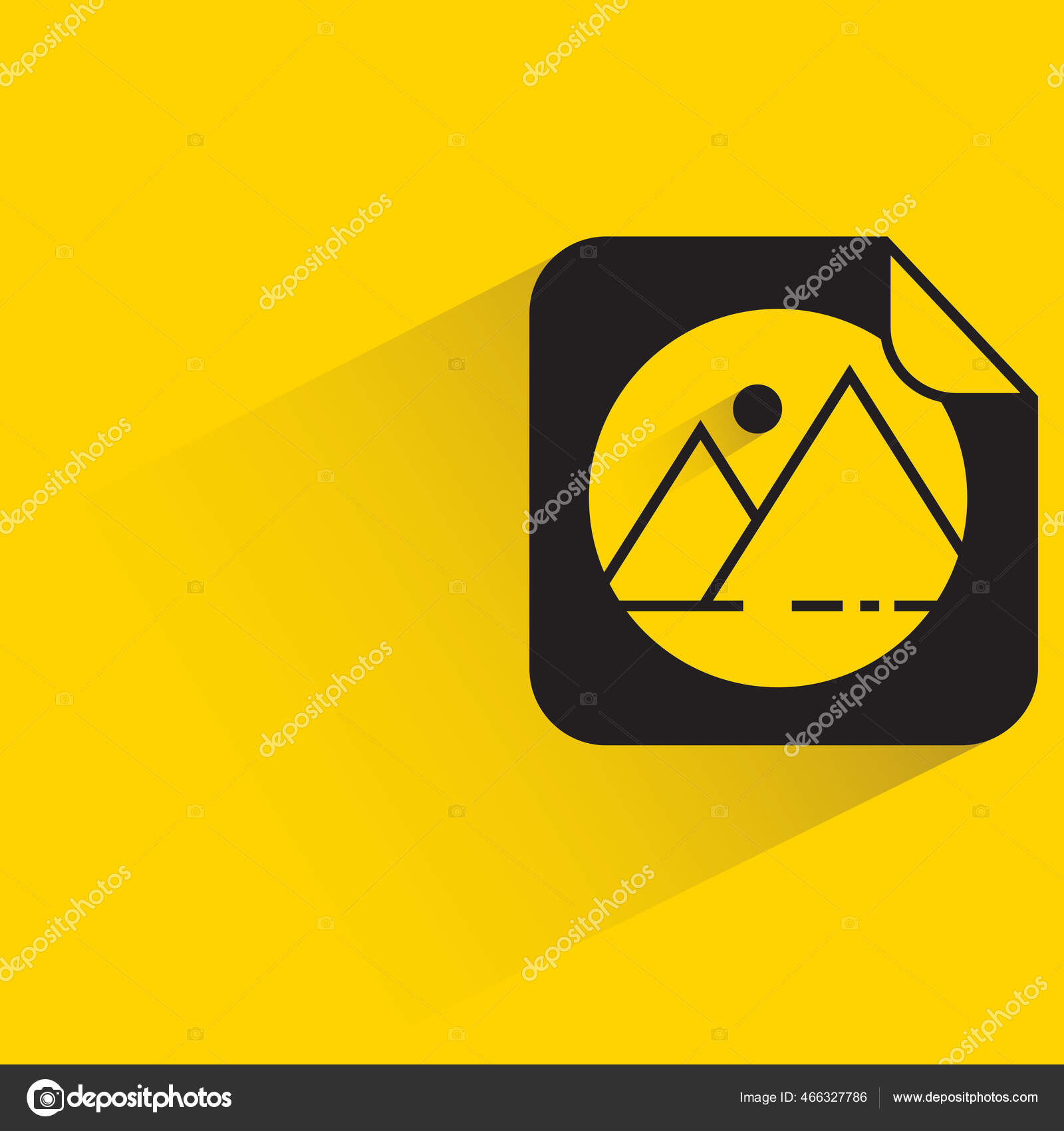 Sticker Label Shadow Yellow Background Stock Vector by ©loopang 466327786