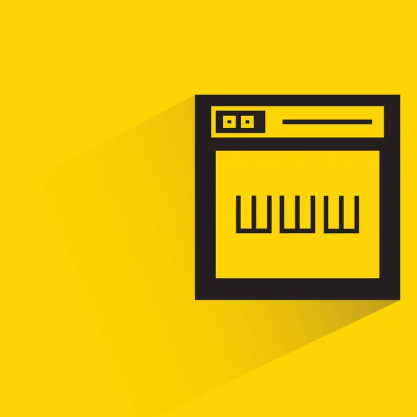 Website Hand Finger Shadow Yellow Background Stock Vector by ©loopang ...