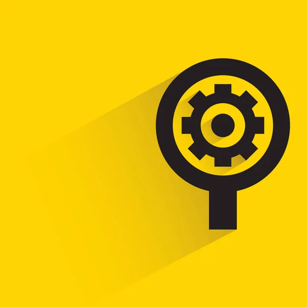 Gear Shadow Yellow Background Stock Vector by ©loopang 659927980