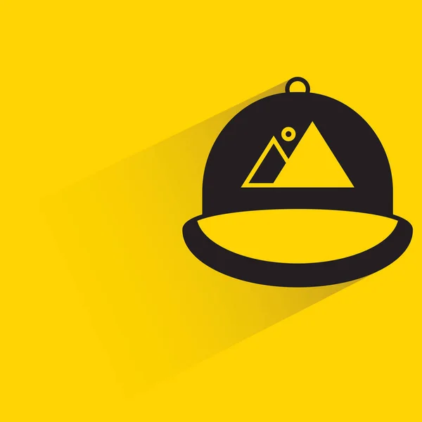 Robot Character Drop Shadow Yellow Background Stock Vector by ©loopang ...