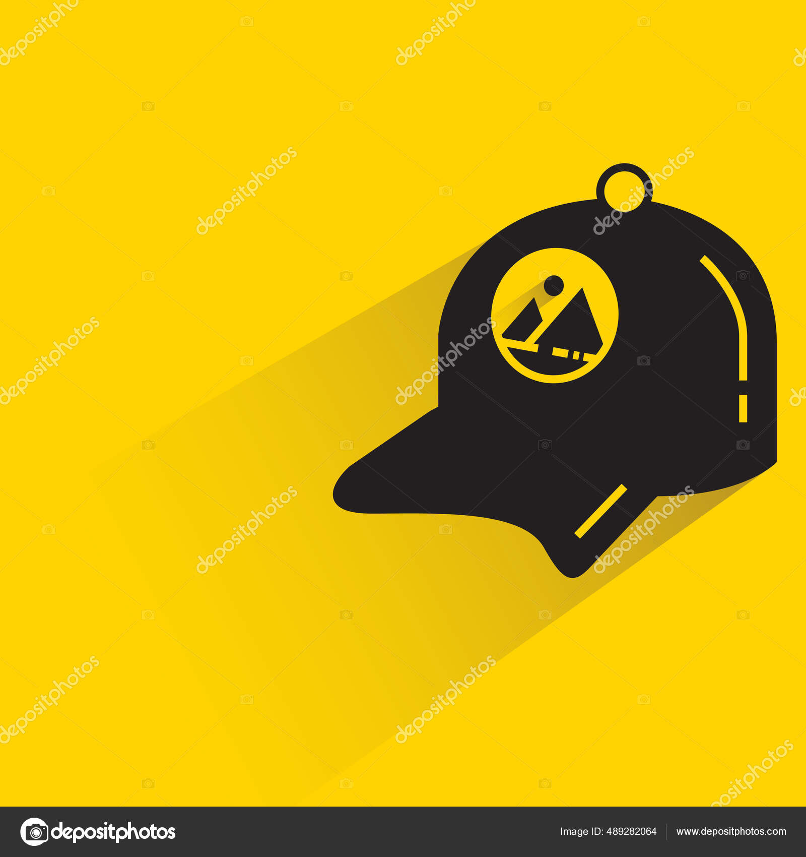Cap Branding Identity Label Yellow Background Stock Vector by ©loopang ...
