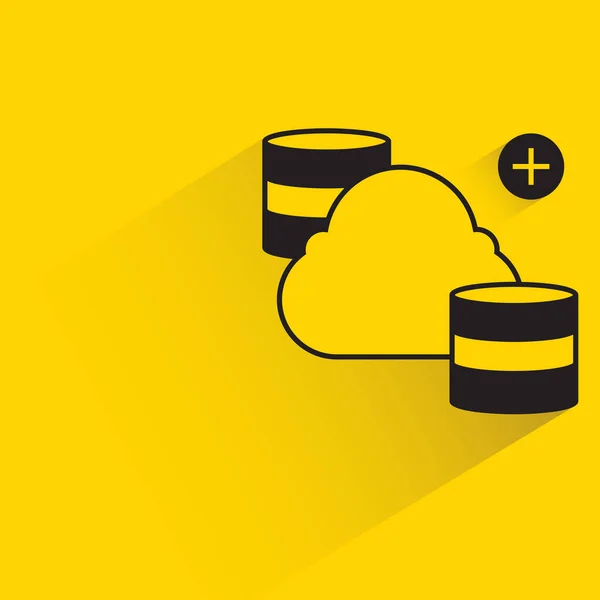 Database Cloud Computing Concept Yellow Background Stock Vector Image ...